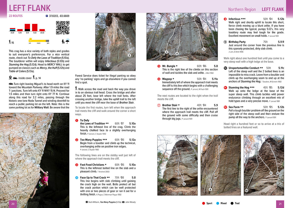 THE RED 2nd Edition: Comprehensive Climbing Guidebook, Red River Gorge ...